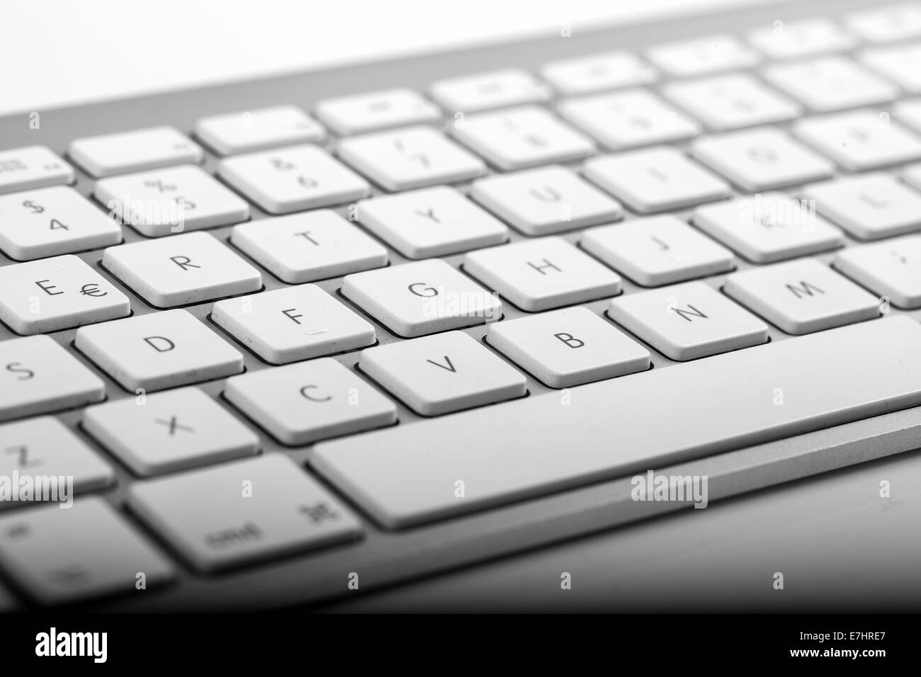 Close up shoot of wireless aluminum keyboard Stock Photo - Alamy