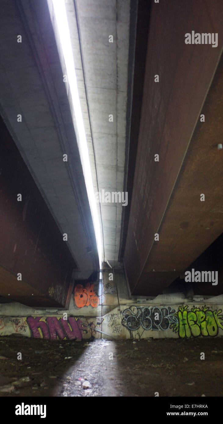 under bridge with graffiti Stock Photo - Alamy