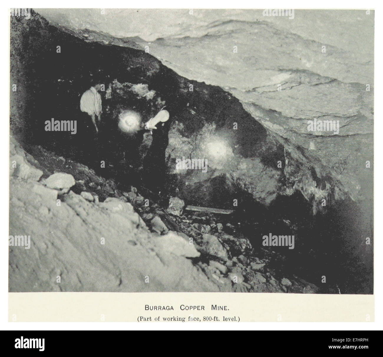 An 1899 illustration depicting the Burraga Copper Mine, showcasing its ...