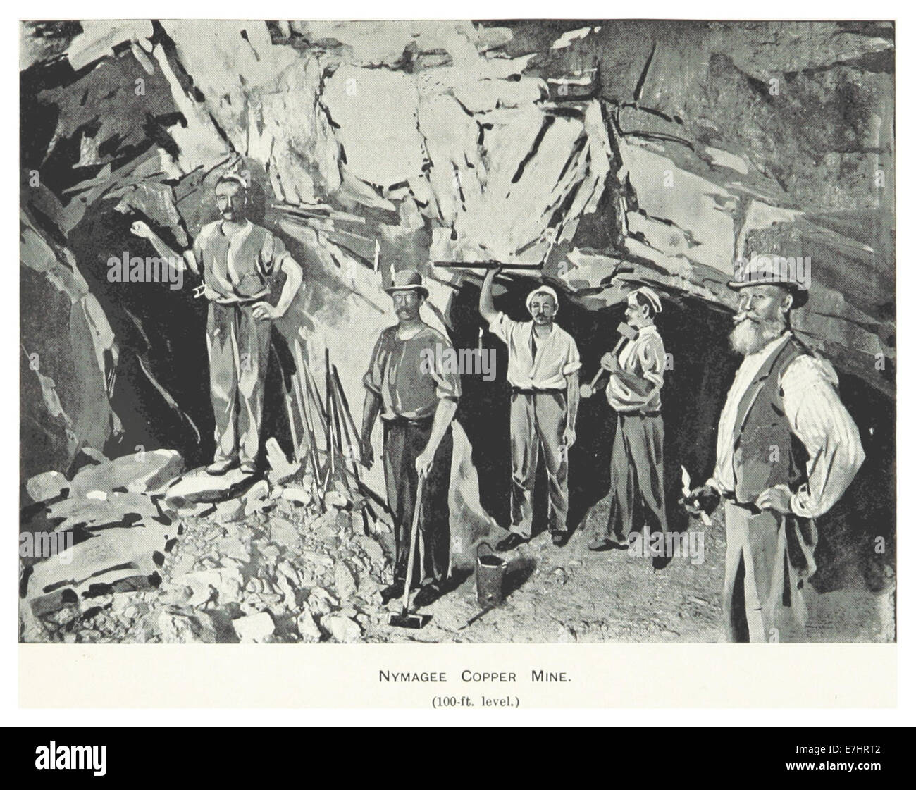 This 1899 illustration details the NymaGee Copper Mine, showing its ...