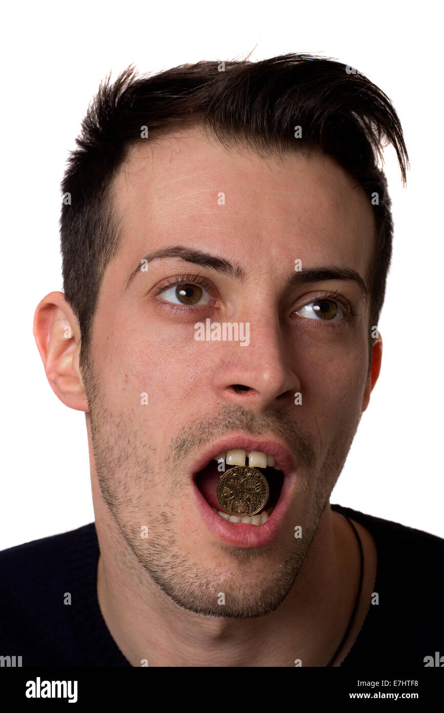 Gold Coin Between Teeth High Resolution Stock Photography and Images ...