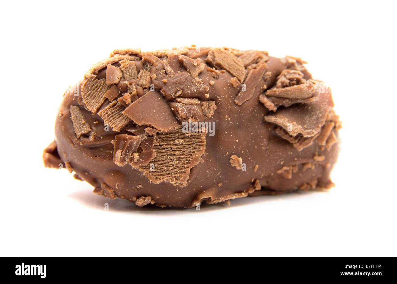 One chocolate candy isolated over white background Stock Photo - Alamy