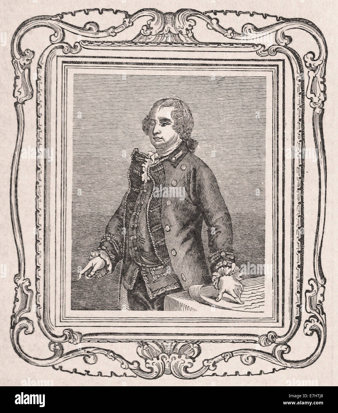 Portait of general carleton engraving xix th century hi-res stock ...