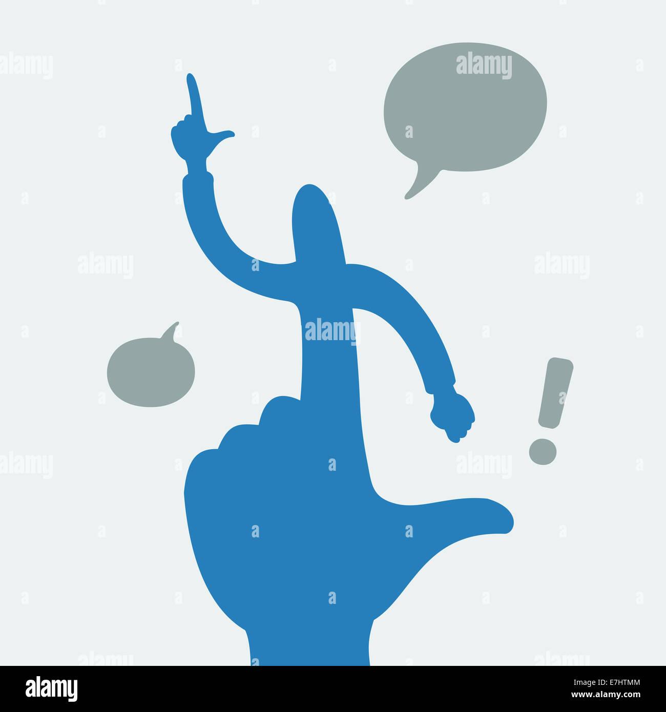 Hand sign warning Stock Photo - Alamy