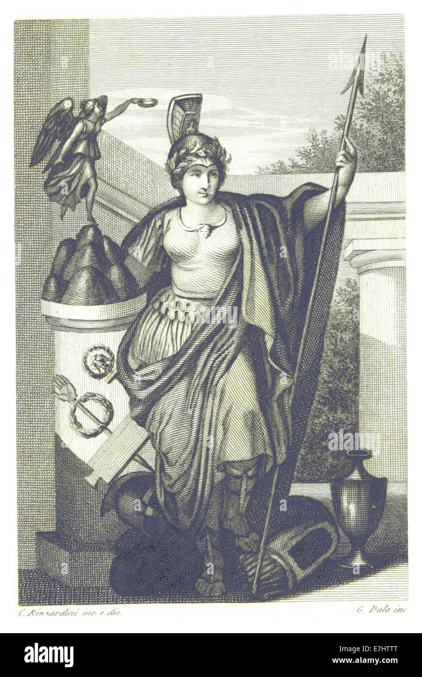 An 1831 map and illustrations from the book 'Dea Roma' (Volume IV.1 ...