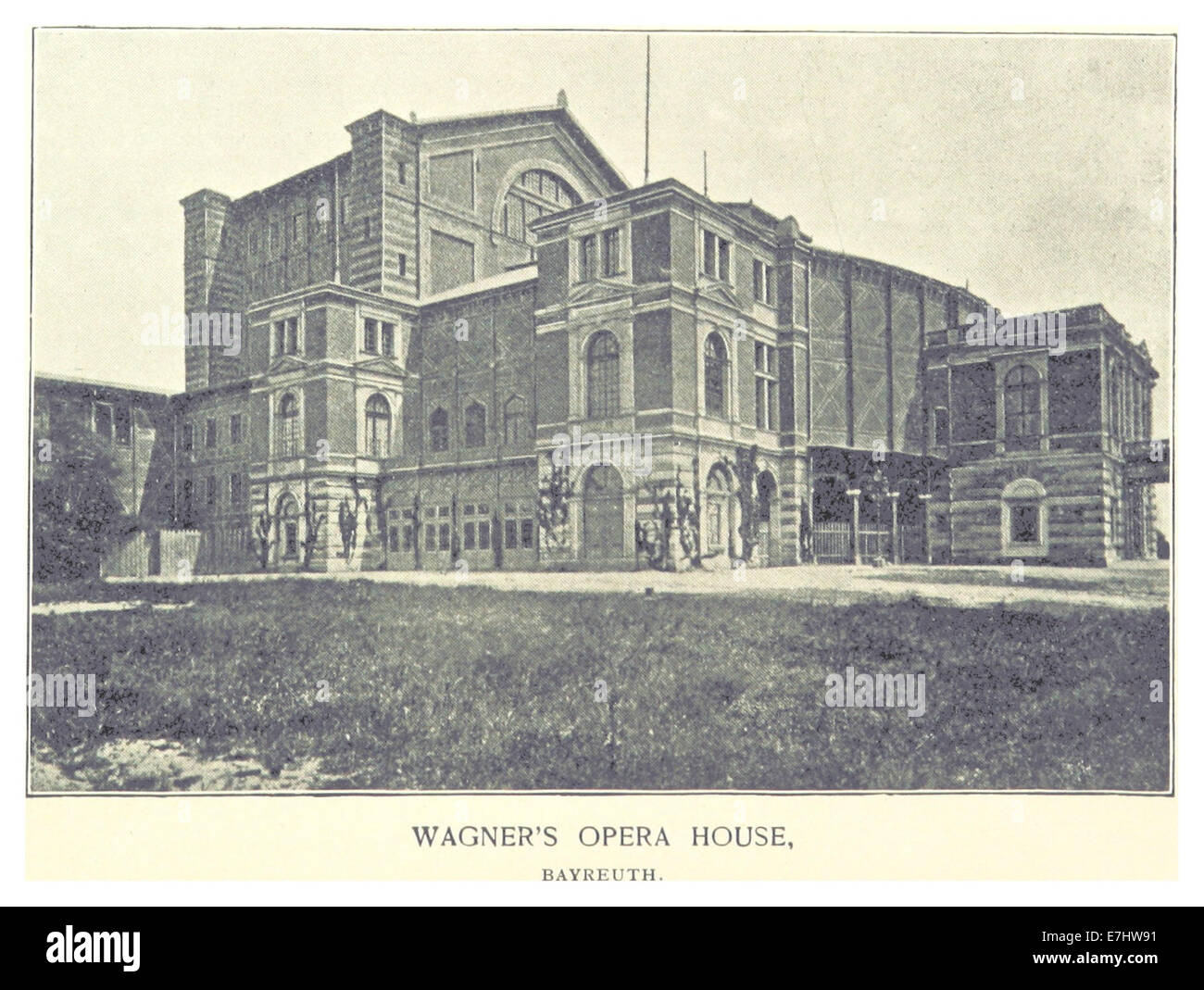 An 1891 illustration of the Bayreuth Festspielhaus (Wagner's Opera ...