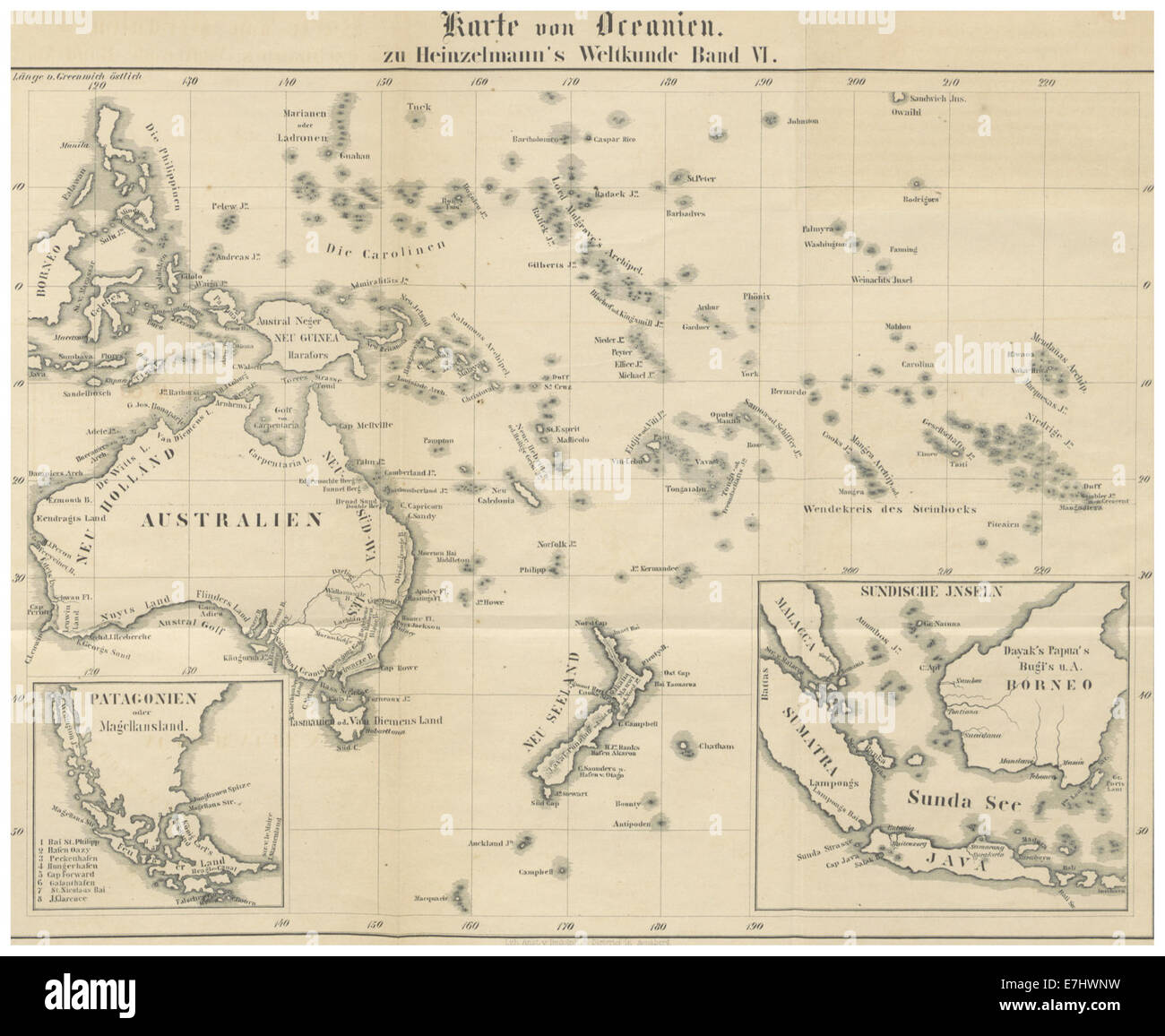 Oceania map historical hi-res stock photography and images - Alamy