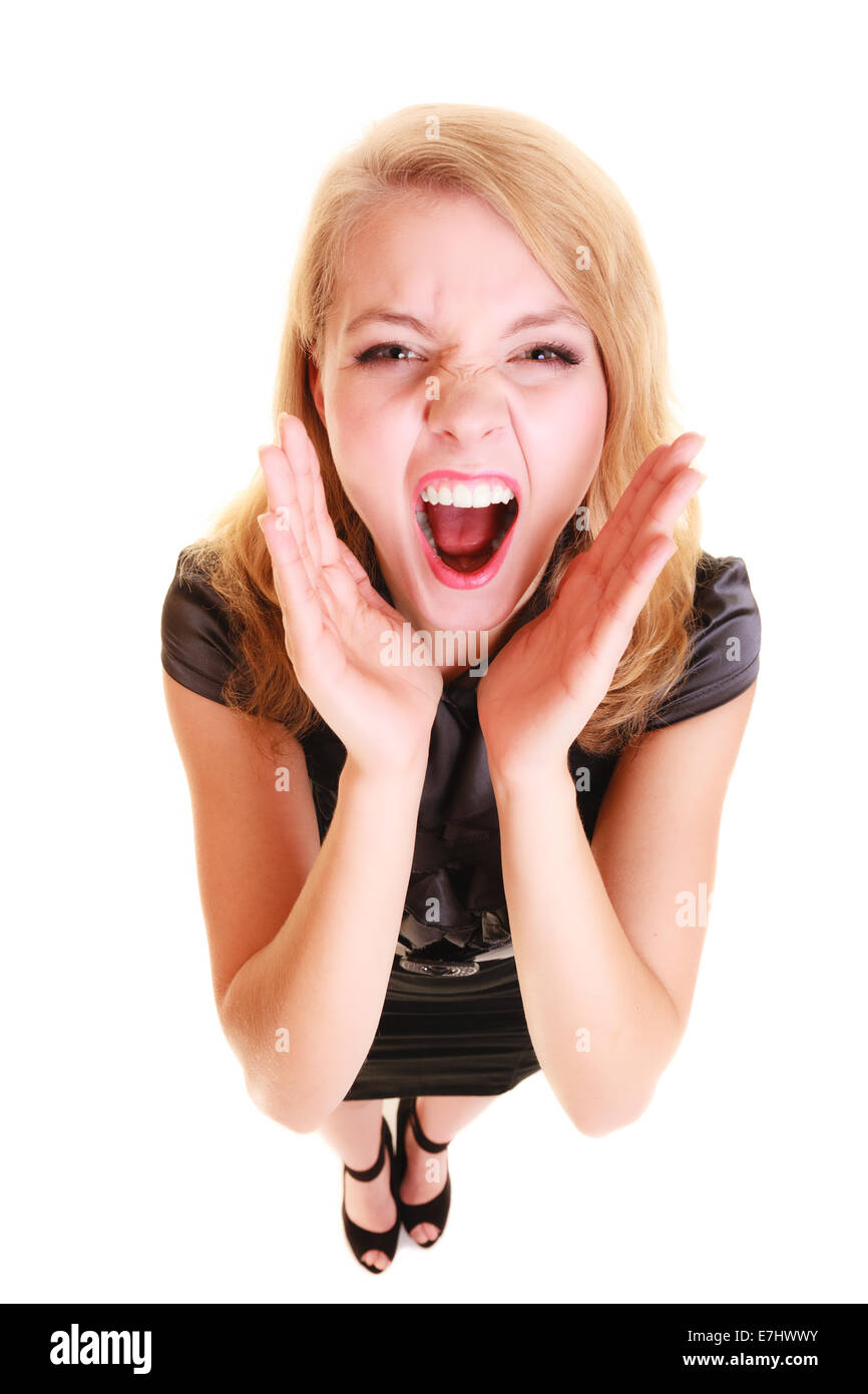 Screaming for help Cut Out Stock Images & Pictures - Alamy