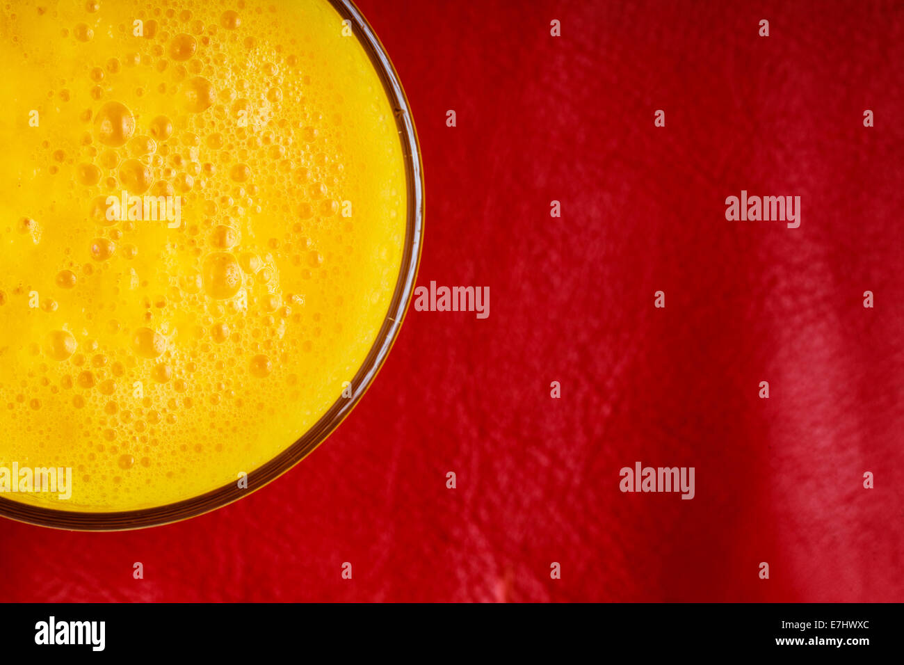 Diet healthy nutrition. Closeup of fresh summer drink yellow fruit ...
