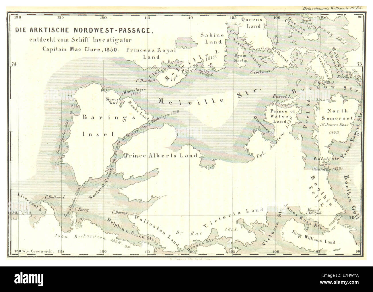 Northwest passage map hi-res stock photography and images - Alamy