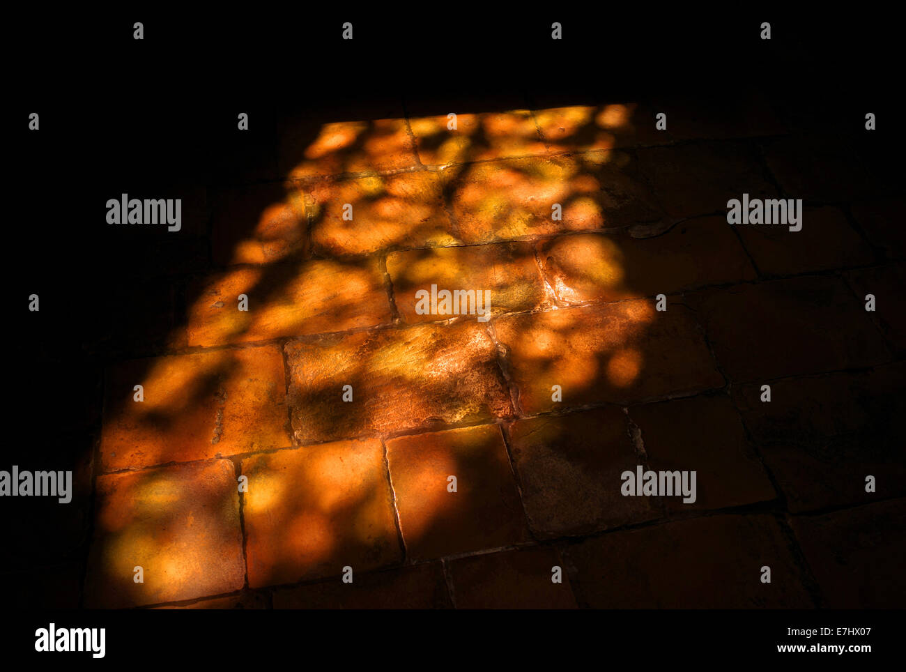 Shadow of stained glass window / Caen Stock Photo - Alamy