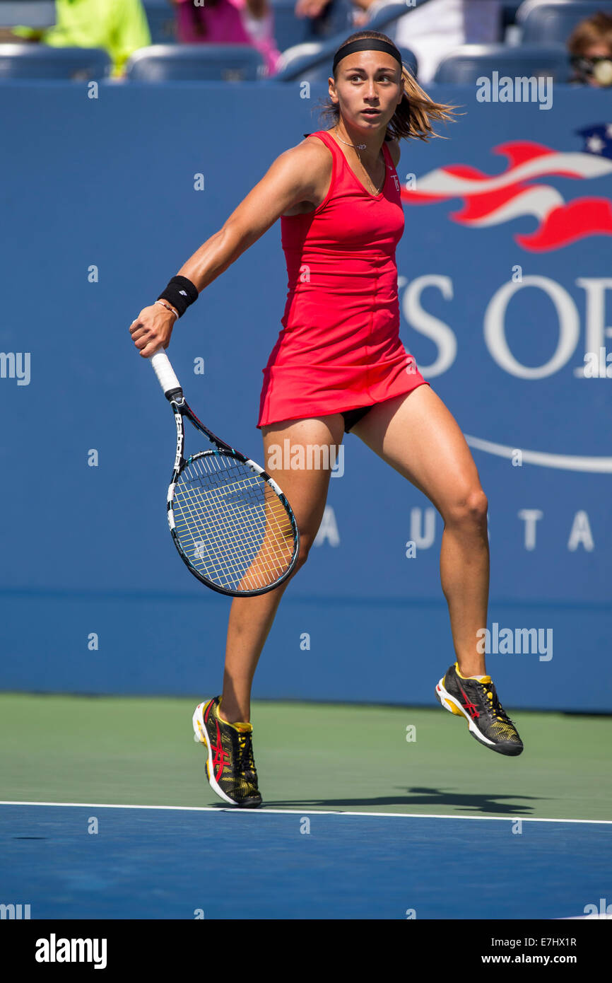 Flushing Meadows, NY, USA. 30th Aug, 2014. Aleksandra Krunic (SRB) in 3rd round action at the US ...