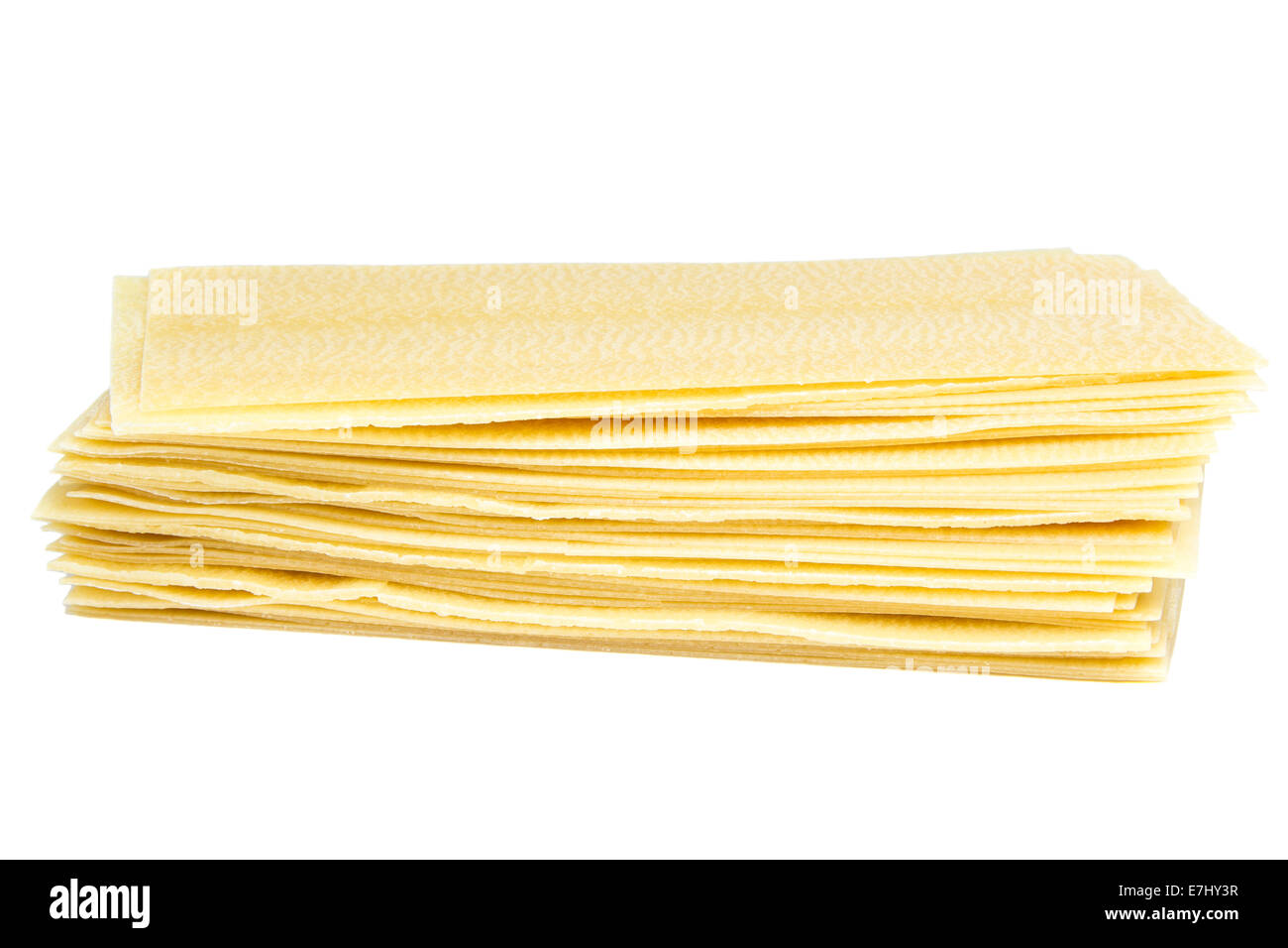 Uncooked lasagna pasta isolated on white background Stock Photo - Alamy