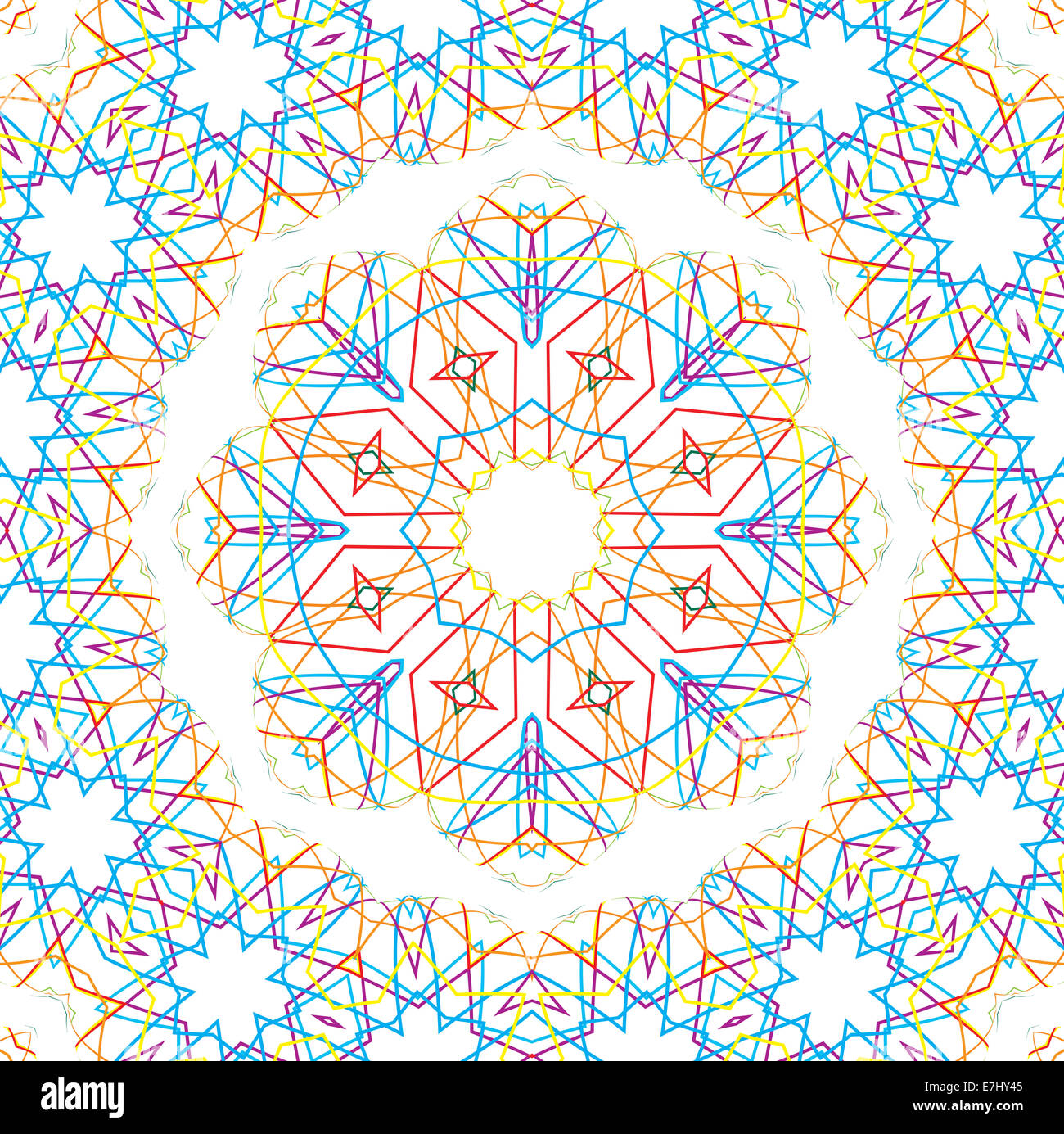 White background with radial color pattern Stock Photo - Alamy