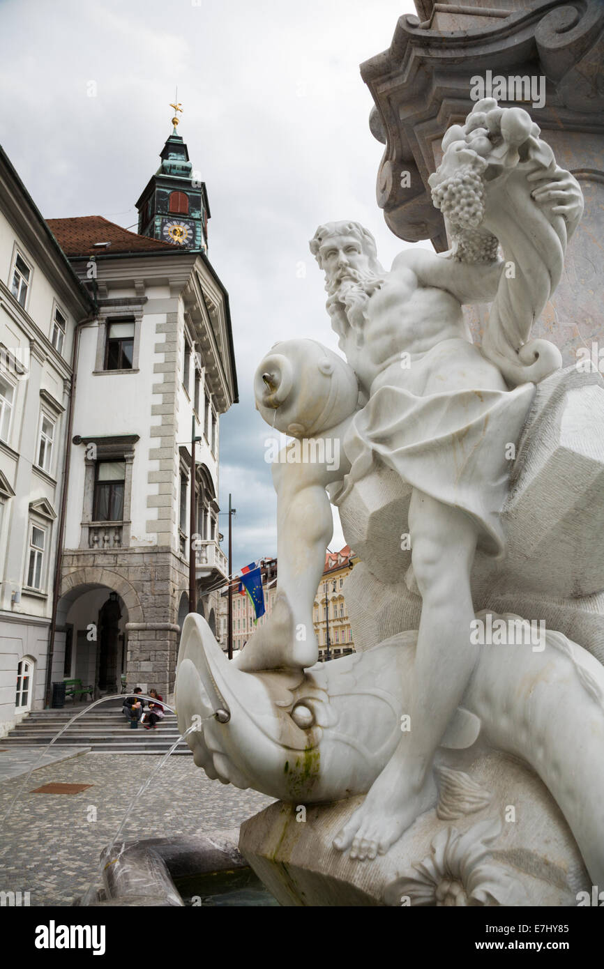 Robba Fountain, also known as the Fountain of Three Carniolan Rivers.It ...