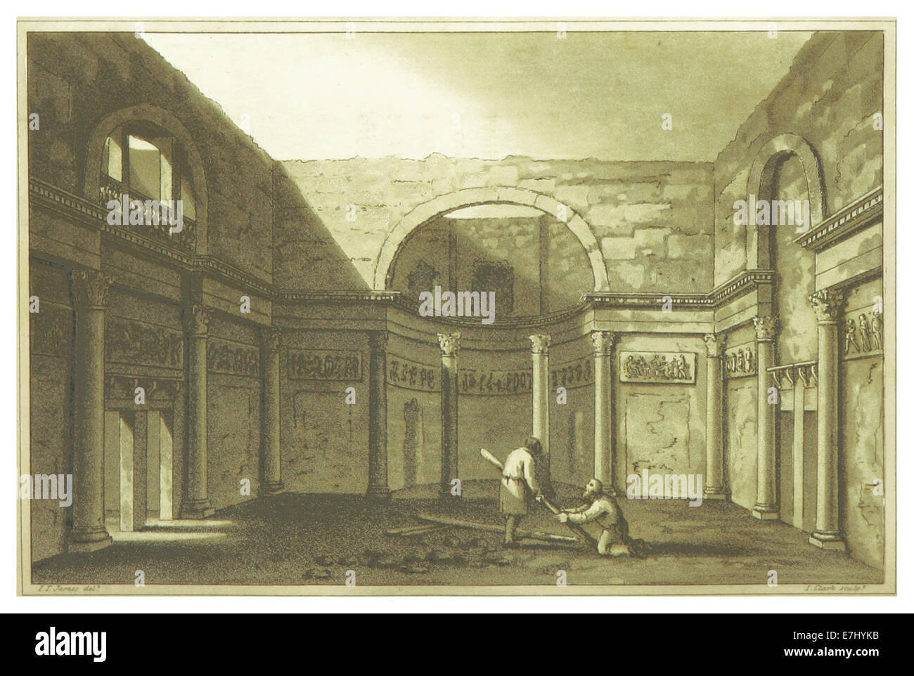 This 1817 illustration by James shows a demolished castle near Moscow ...