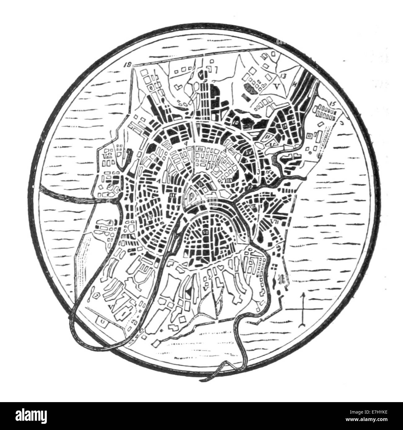 Moscow map vintage hi-res stock photography and images - Alamy