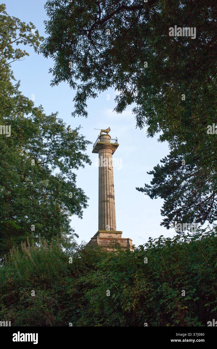 The Tenantry Column, a monument topped by the Percy Lion, symbol of the ...