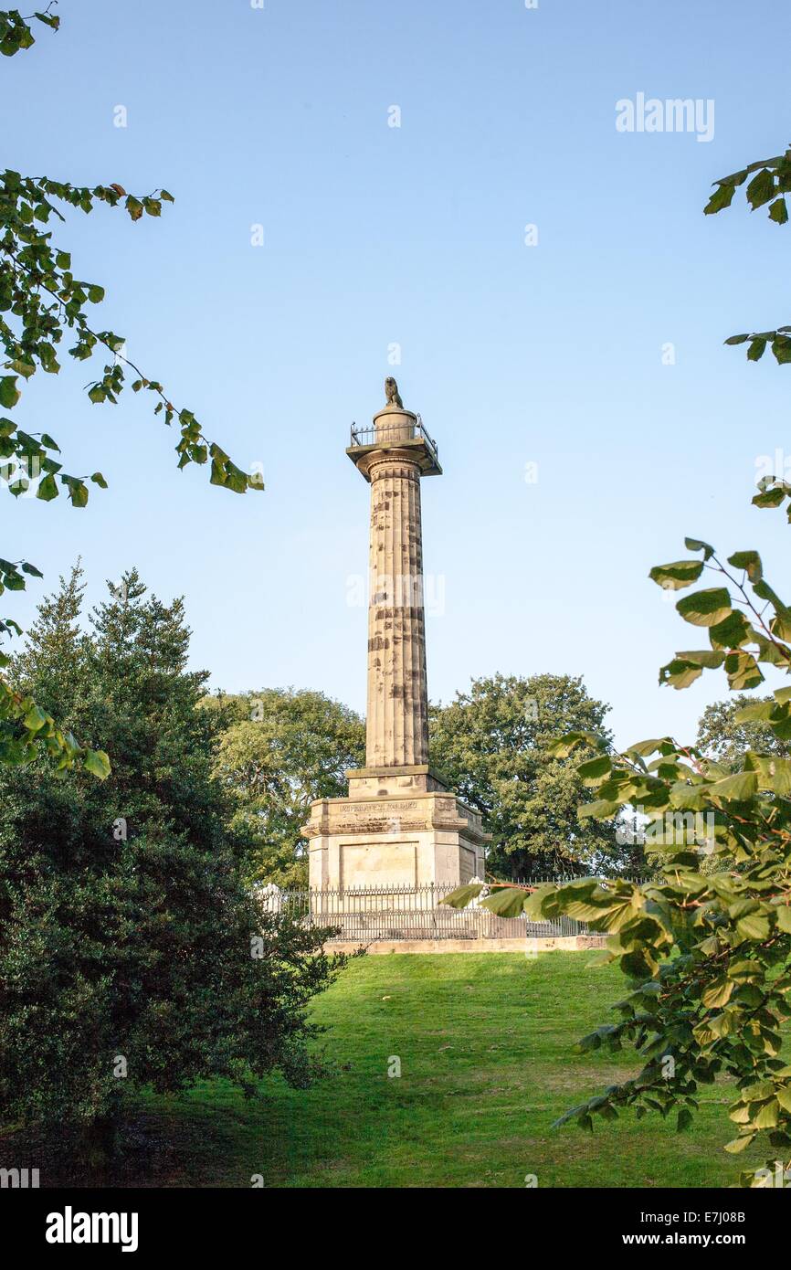 The Tenantry Column, a monument topped by the Percy Lion, symbol of the ...