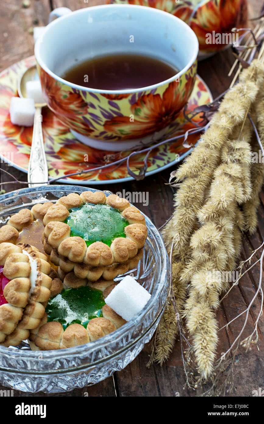 tea ceremony and sweets Stock Photo - Alamy