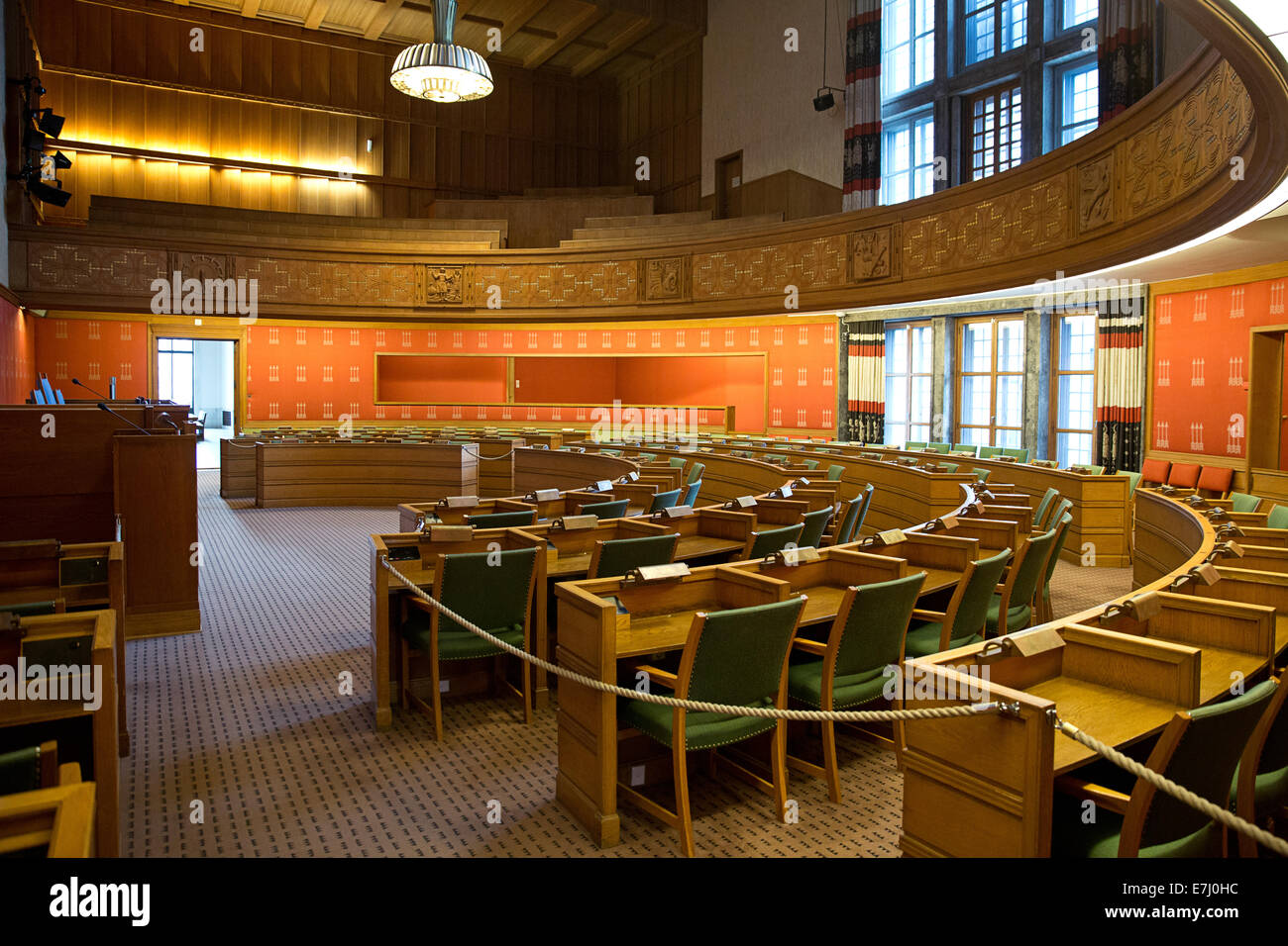 Oslo city Hall. The City Council chambers. Oslo, Norway Stock Photo - Alamy