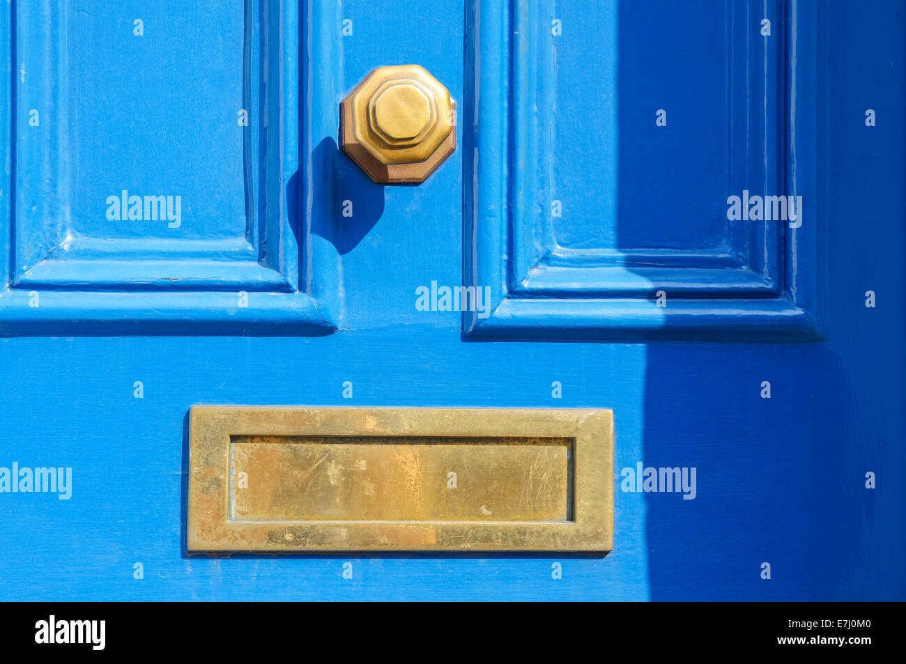 Blue front door, London England United Kingdom UK Stock Photo - Alamy