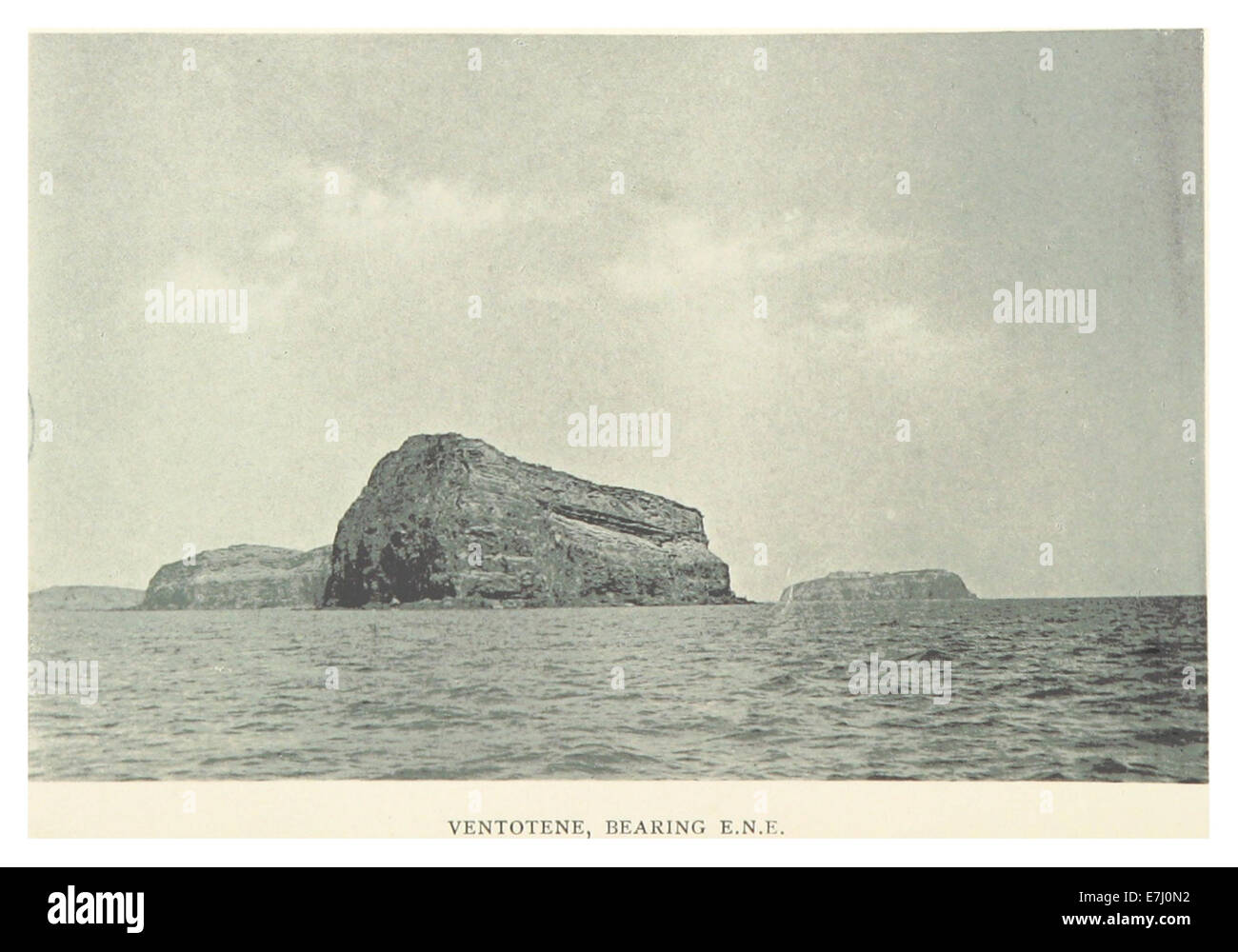An 1895 illustration from Lambart depicting the island of Ventotene ...