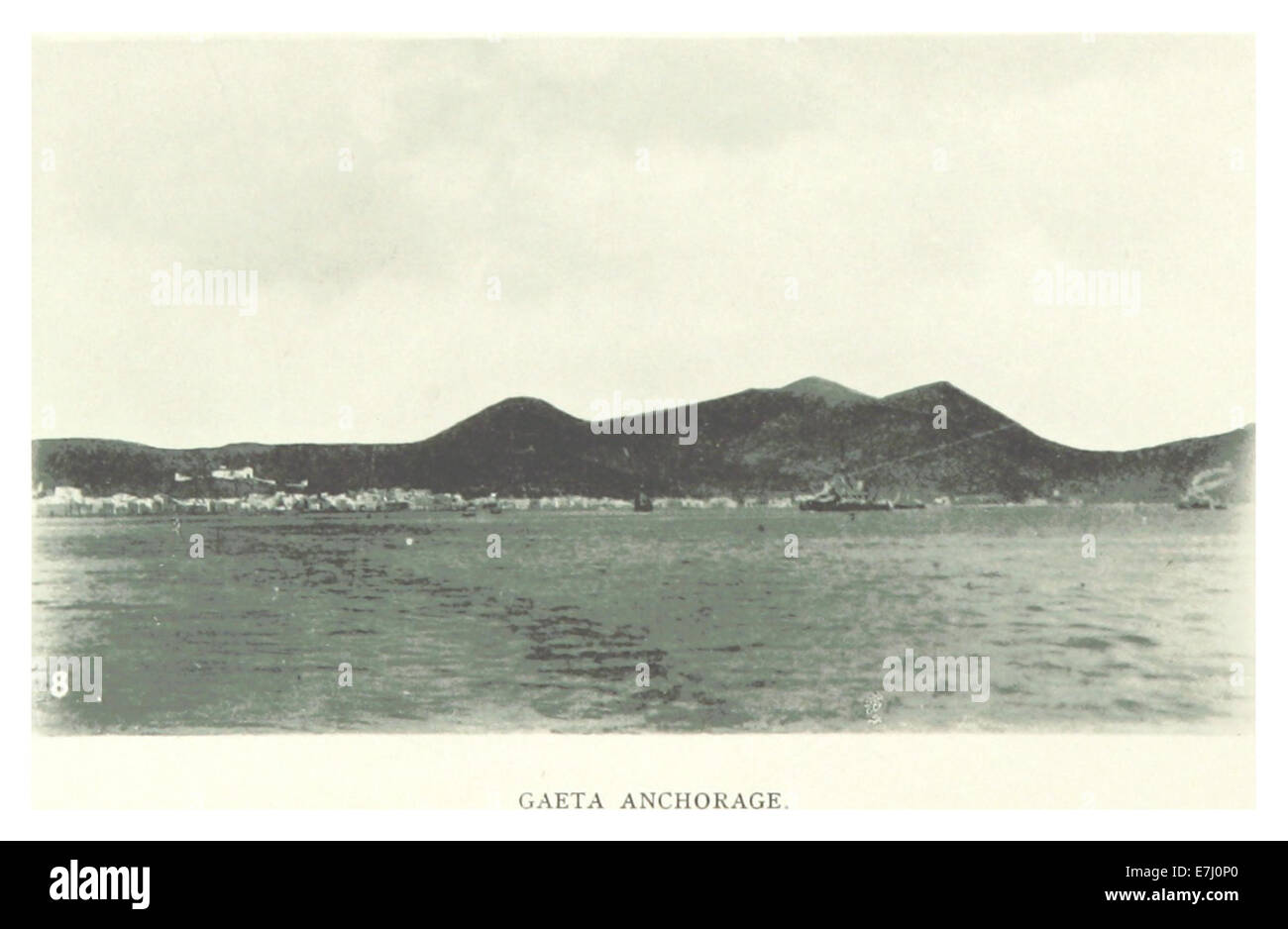 This 1897 map and illustration by Lambart shows the Gaeta Anchorage, an ...