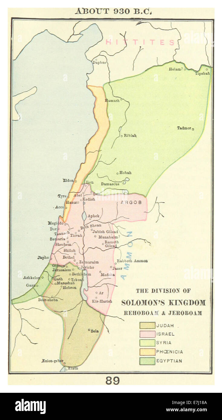 This map from 1899 by Maccoun illustrates the division of King Solomon ...