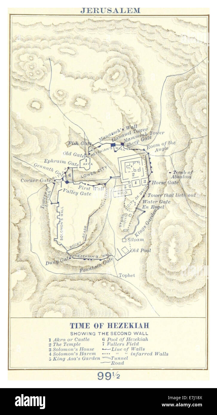 This 1899 map and illustration by Maccoun depicts Jerusalem during the ...