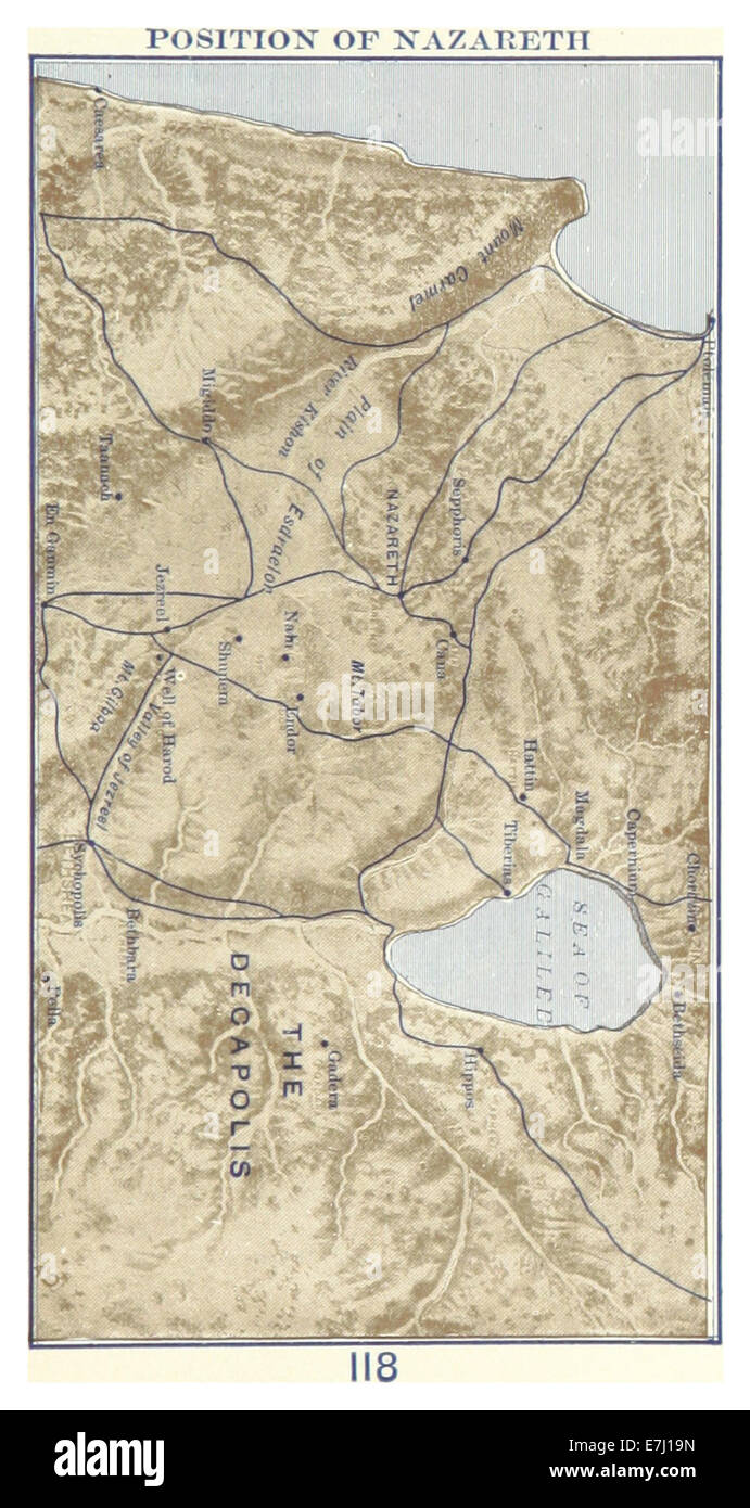 This 1899 illustration by Maccoun shows the position of Nazareth ...