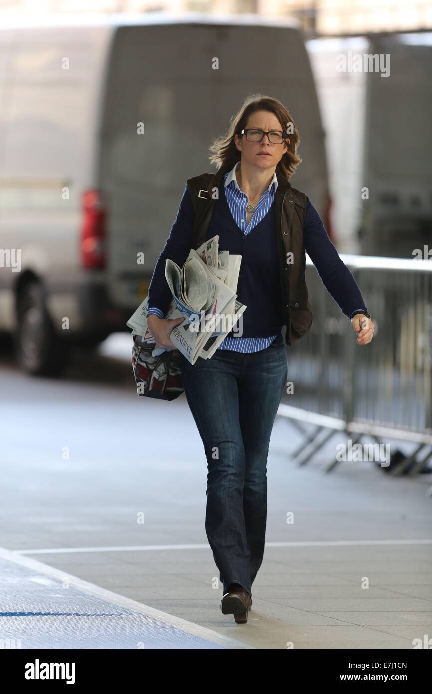 Stephanie Flanders arriving at BBC Broadcasting House for The Andrew ...