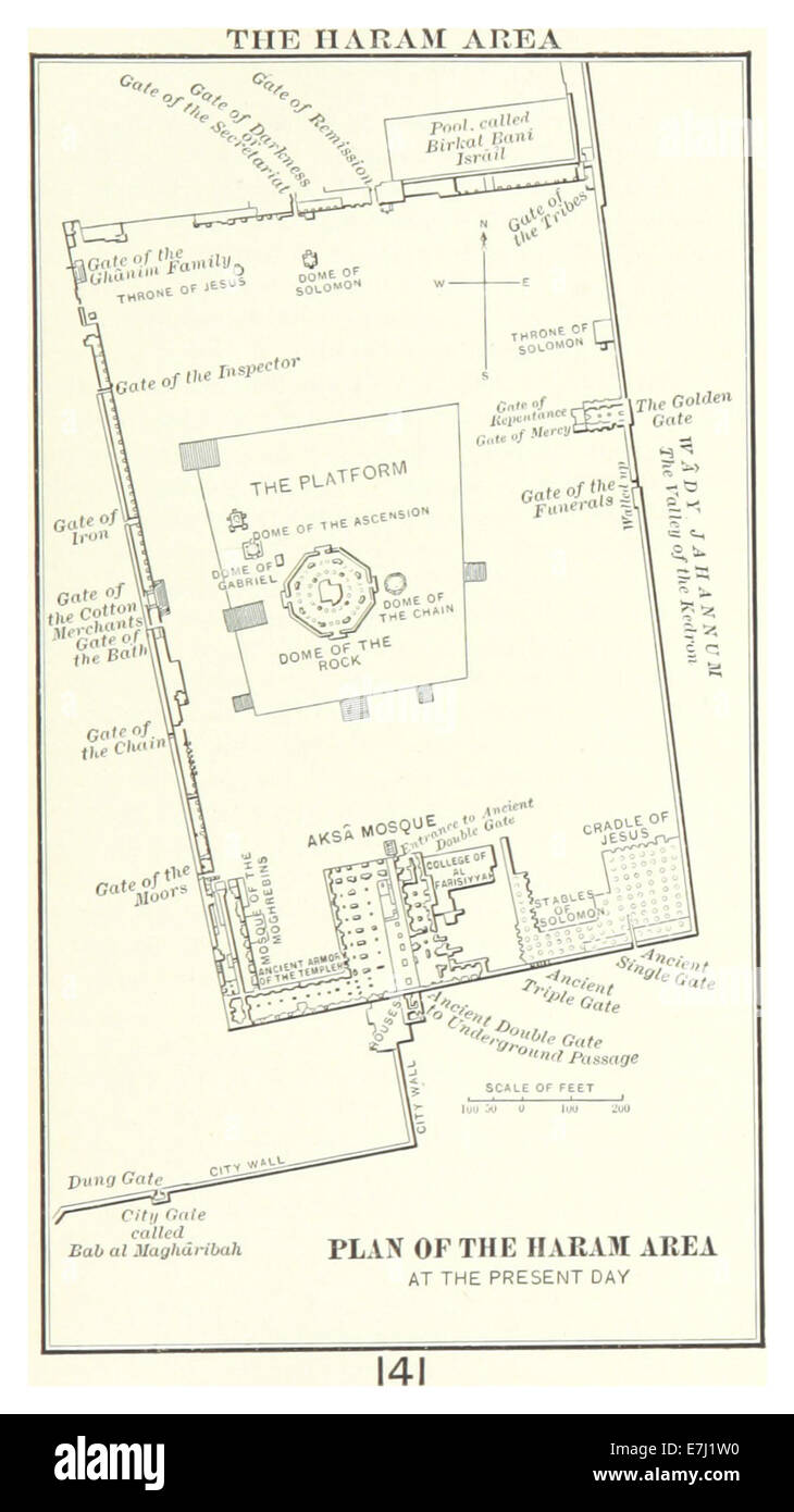 A detailed 1899 plan by MacCoun illustrating the Haram area in ...