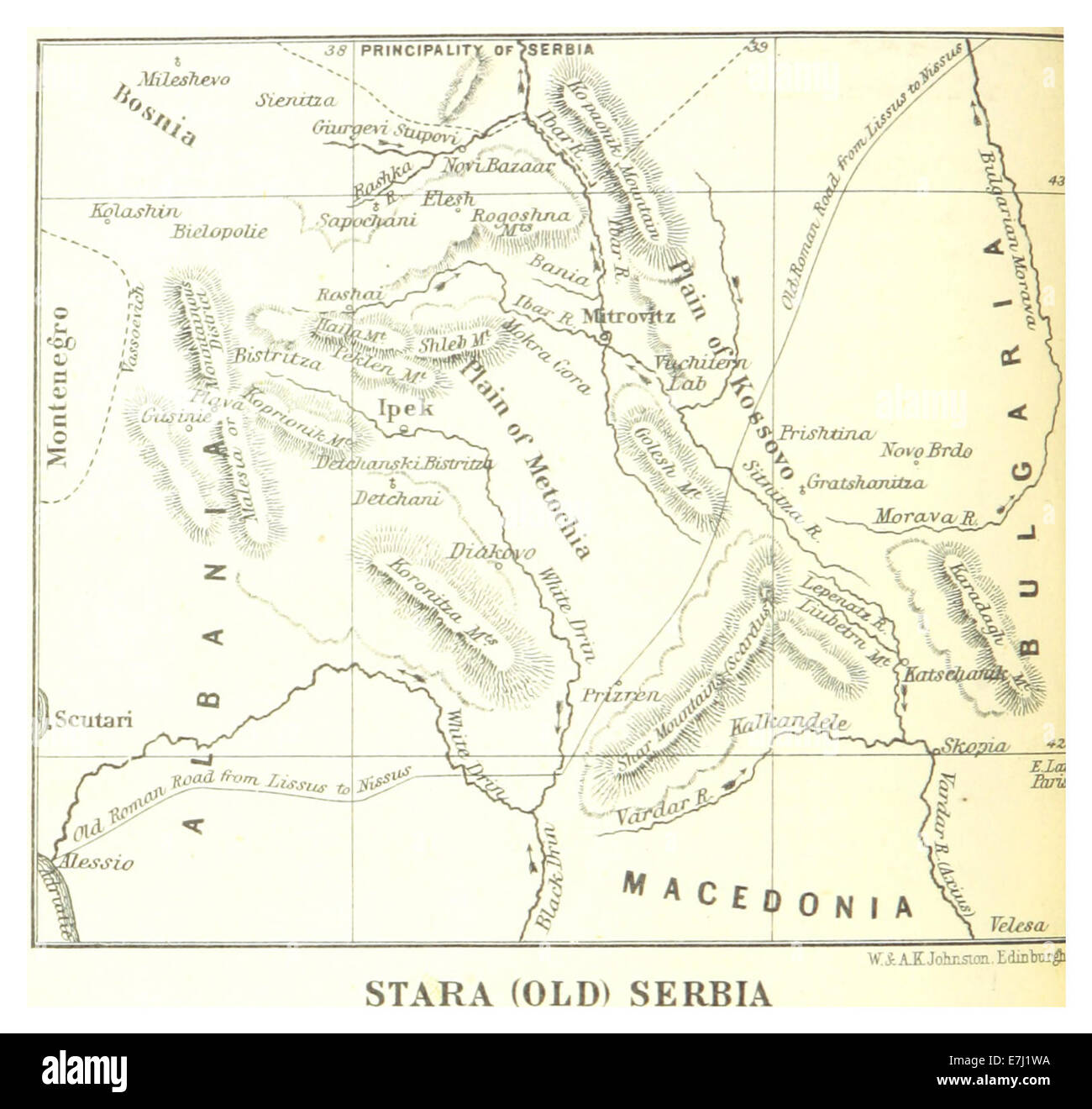 Serbia map hi-res stock photography and images - Alamy