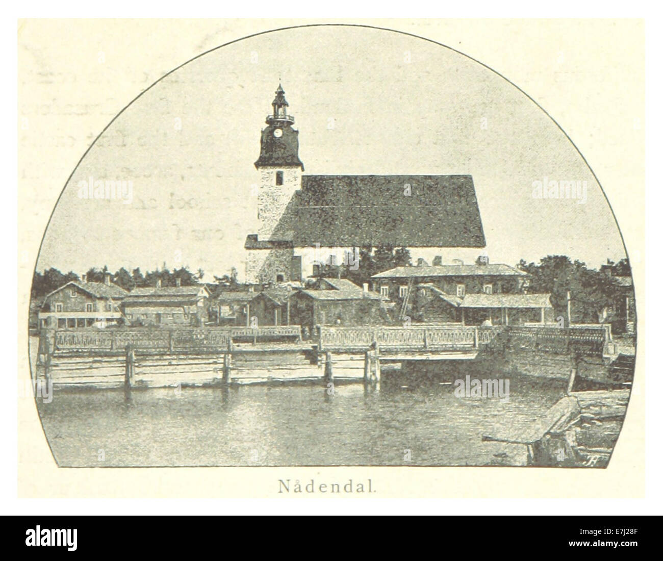 A 1894 map and illustration of Naantali, Finland, showing its layout ...