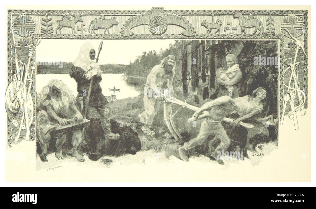 An 1894 book illustration titled *In the Beginning*, presenting a ...