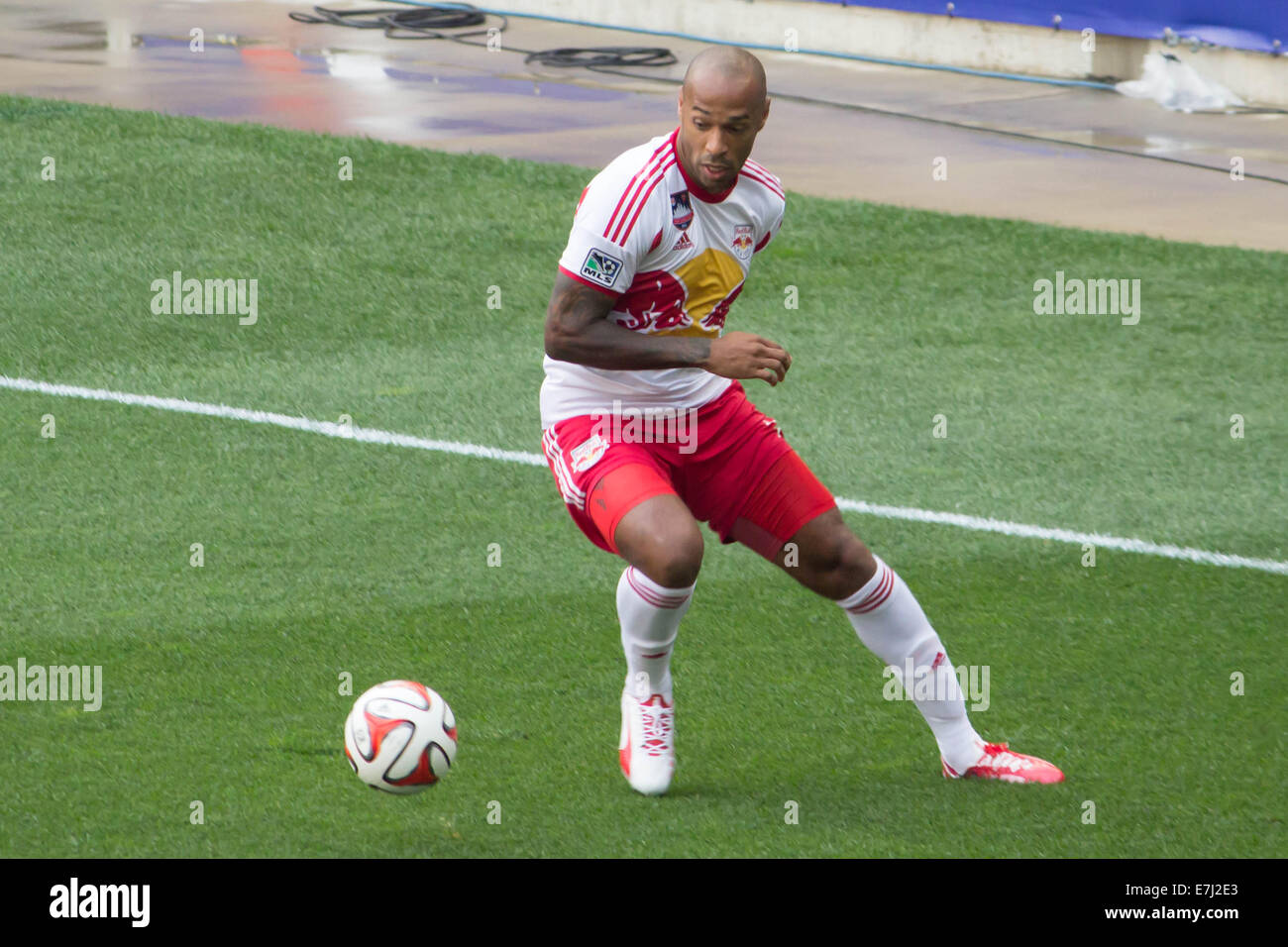 This image shows New York Red Bulls captain Thierry Henry during a ...