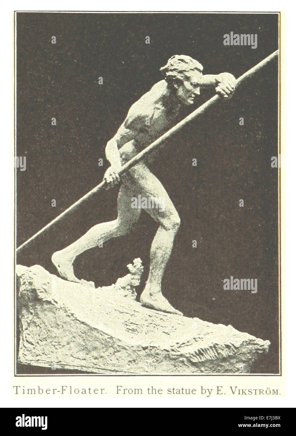 This 1894 illustration by Mechelin depicts a timber floater, showcasing ...