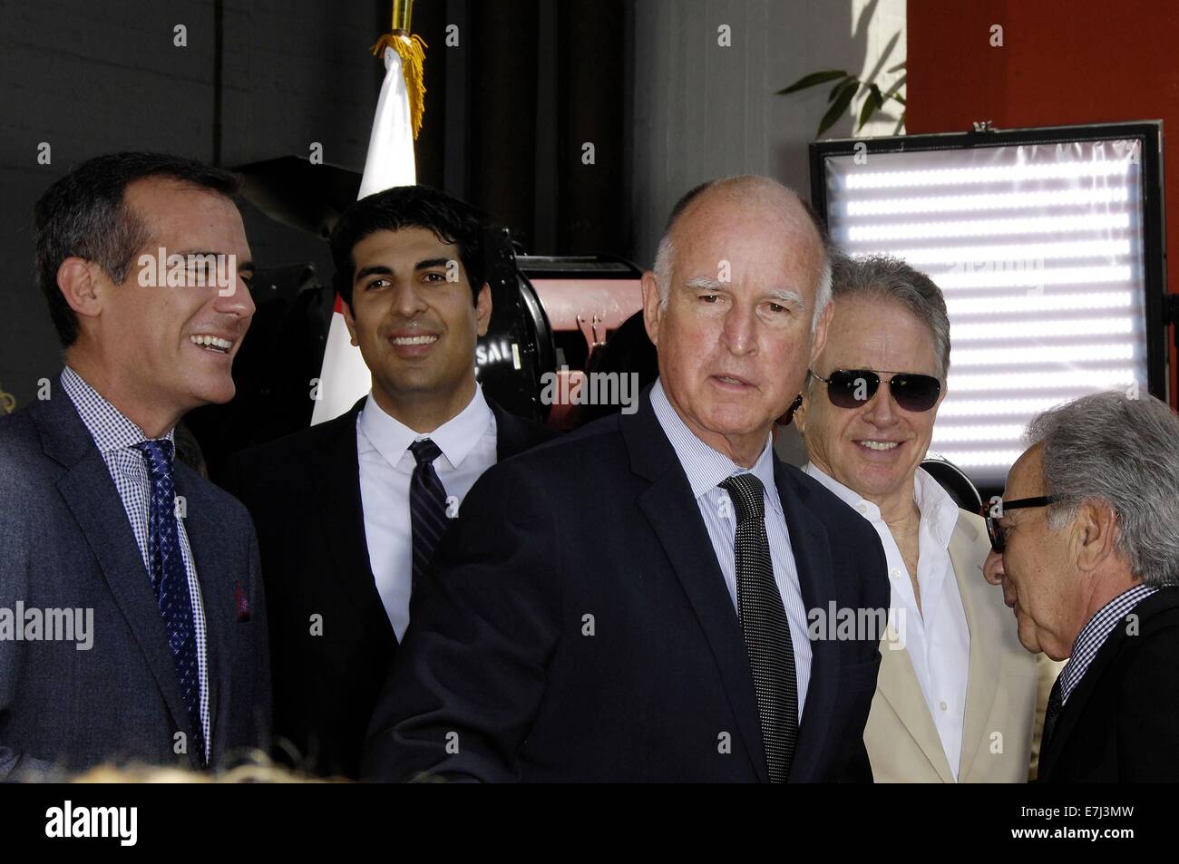 Jerry brown eric garcetti hi-res stock photography and images - Alamy