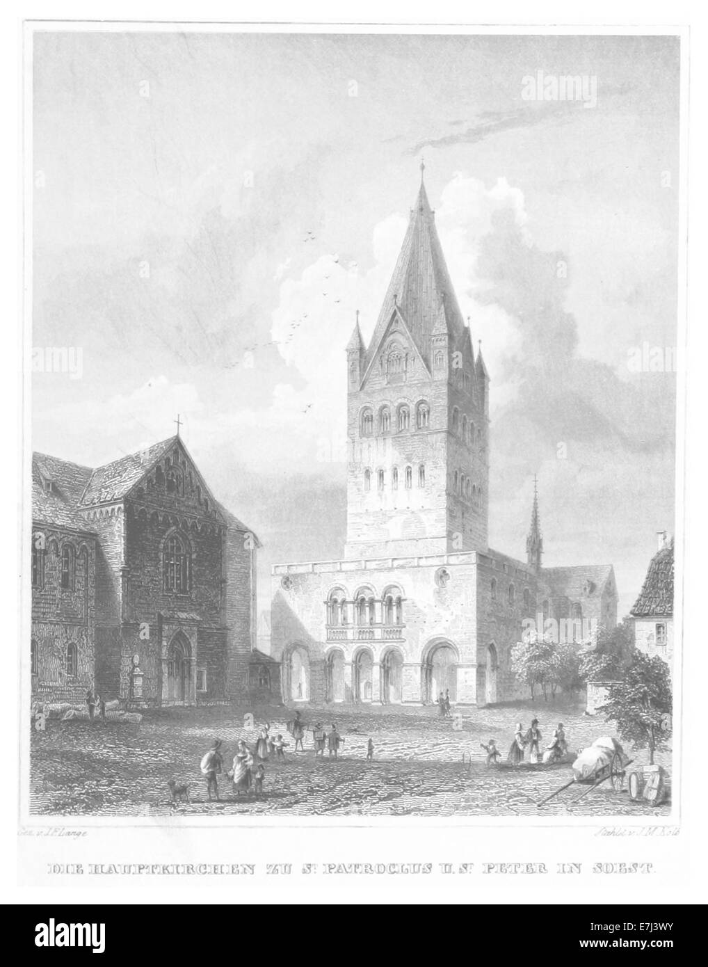 This 1852 work by Poppel provides an illustration and map of Soest ...