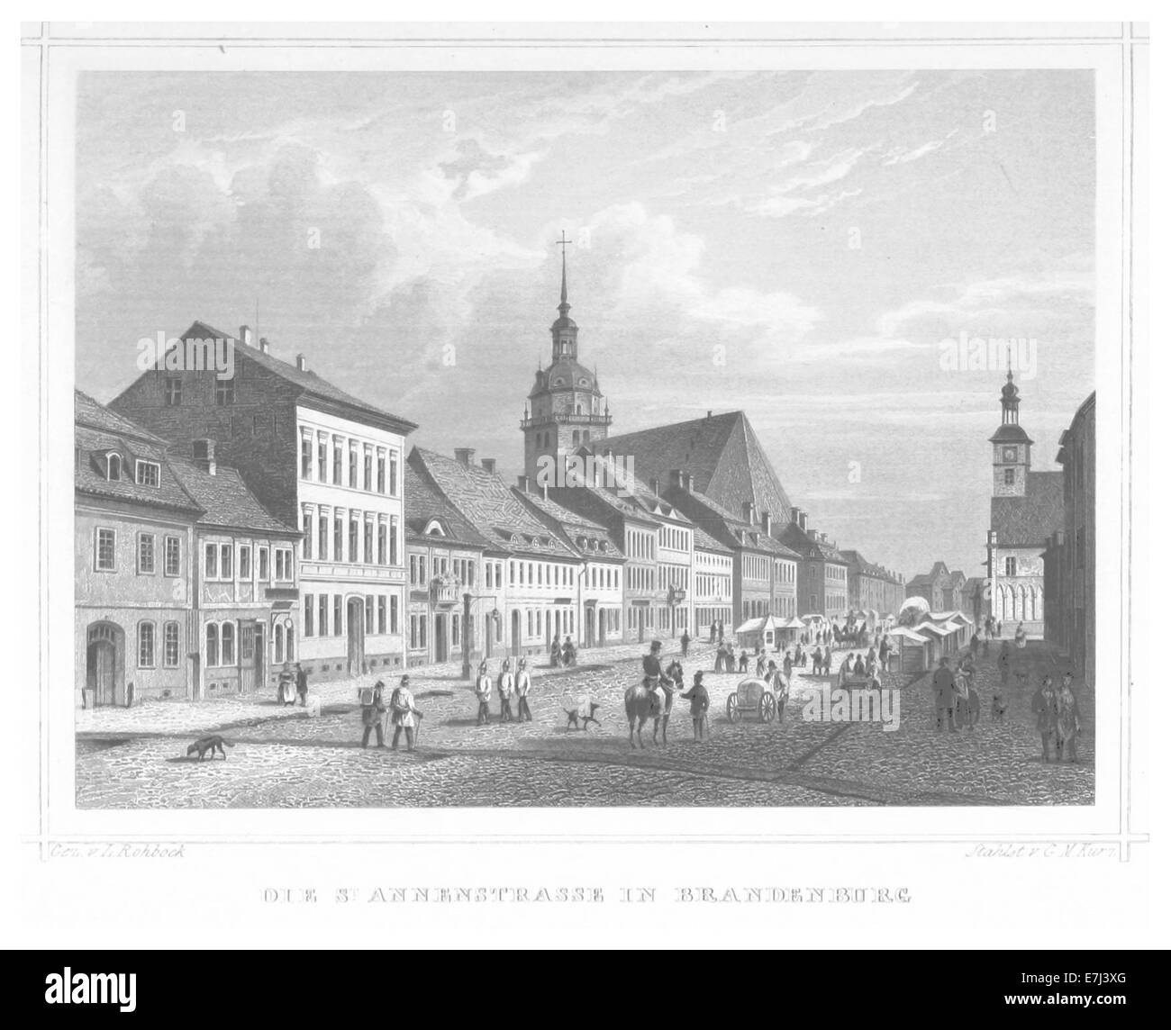 POPPEL(1852) p479 BRANDENBURG, ANNENSTRASSE Stock Photo - Alamy