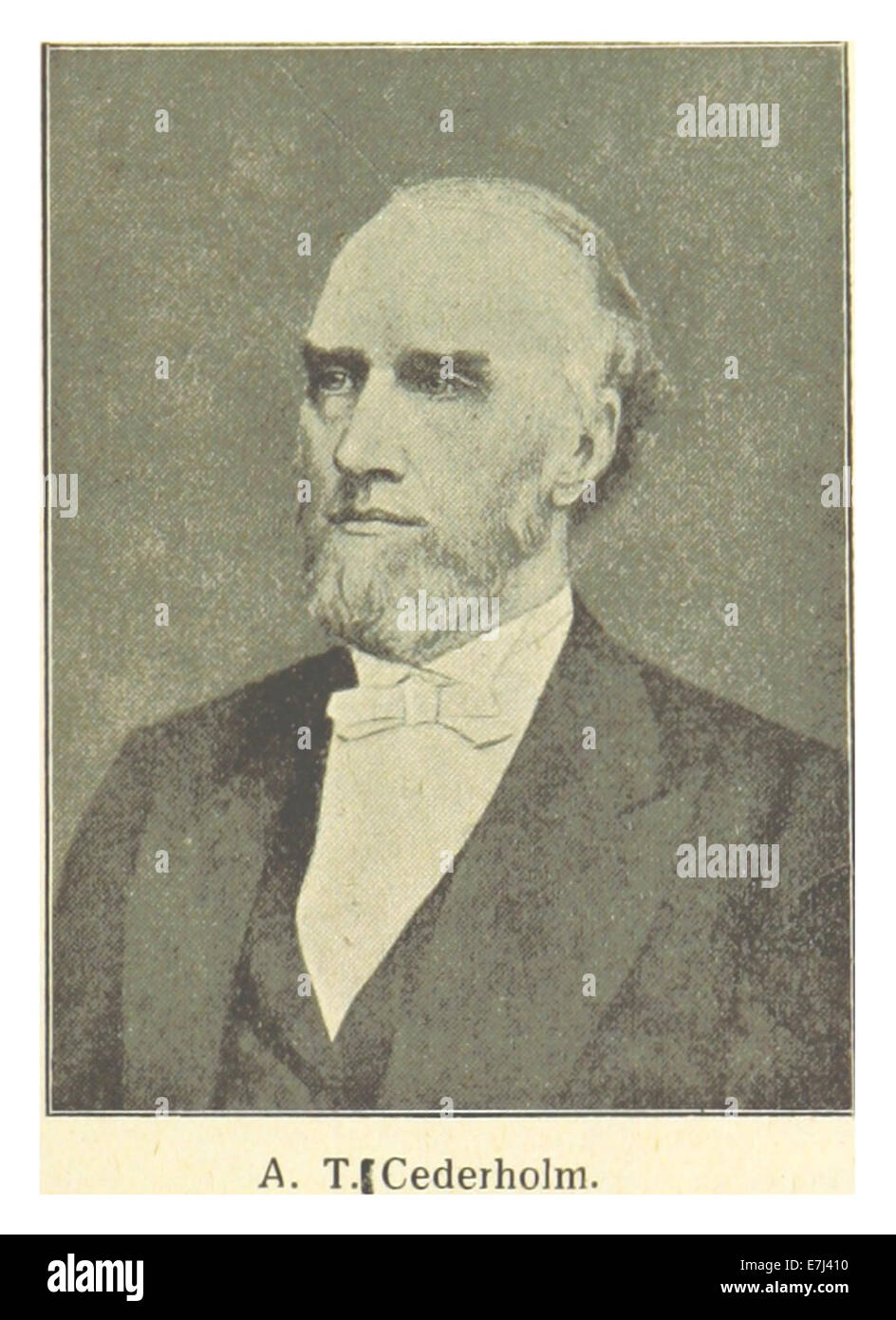 An illustration from Rauhala’s 1921 work depicting A.T. Cederholm, with ...