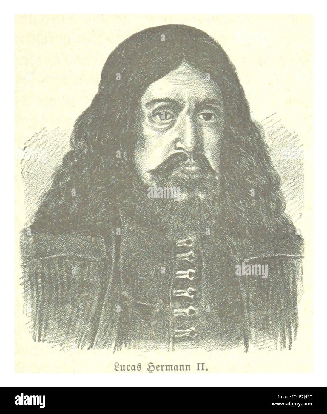 This 1881 illustration by Salzer depicts Lucas Hermann II, the 14th ...