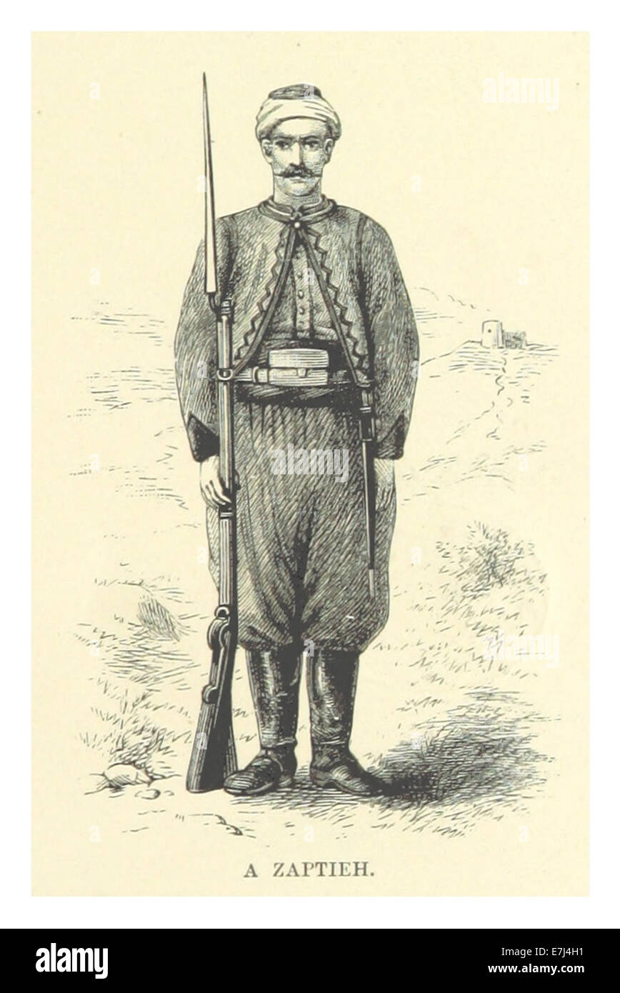This 1887 illustration by Smith depicts a Zaptieh, a Turkish police ...