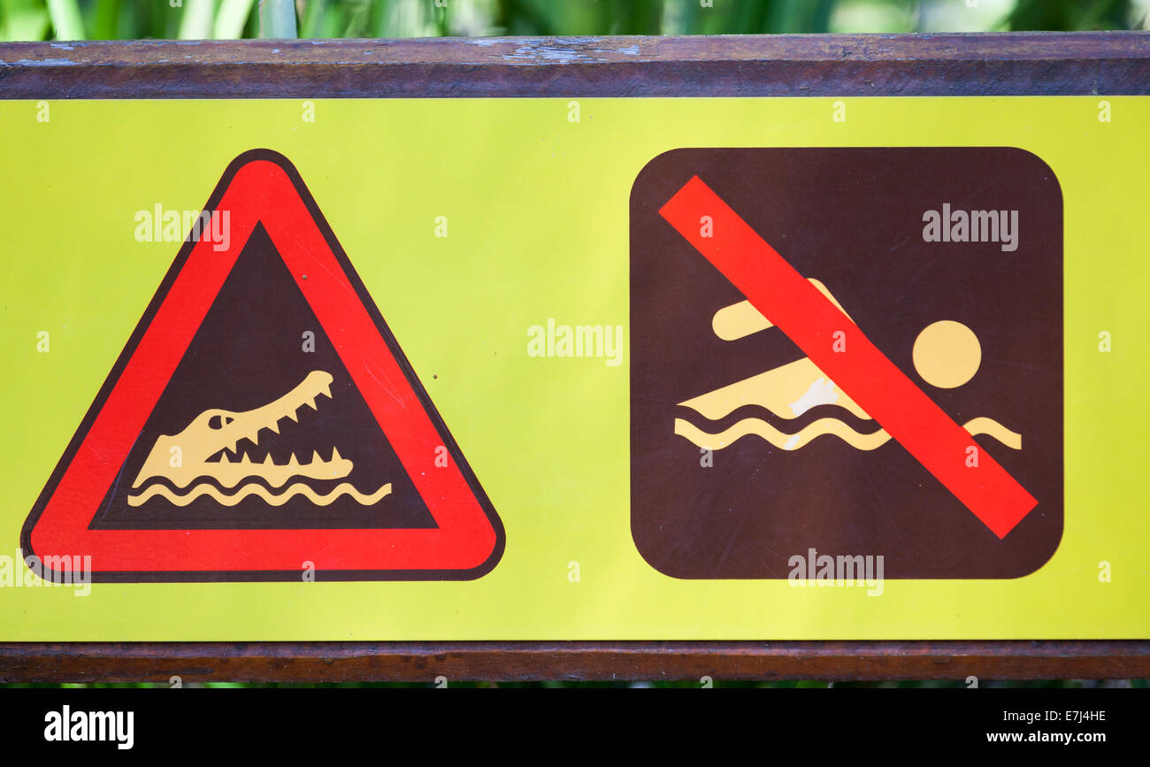 Crocodile hazard hi-res stock photography and images - Alamy