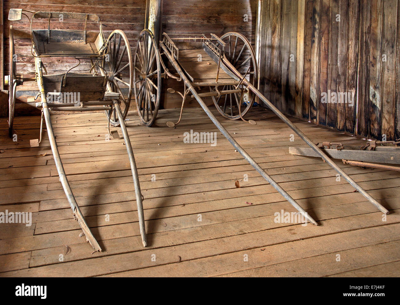 Historic Hill End old wagons Stock Photo - Alamy