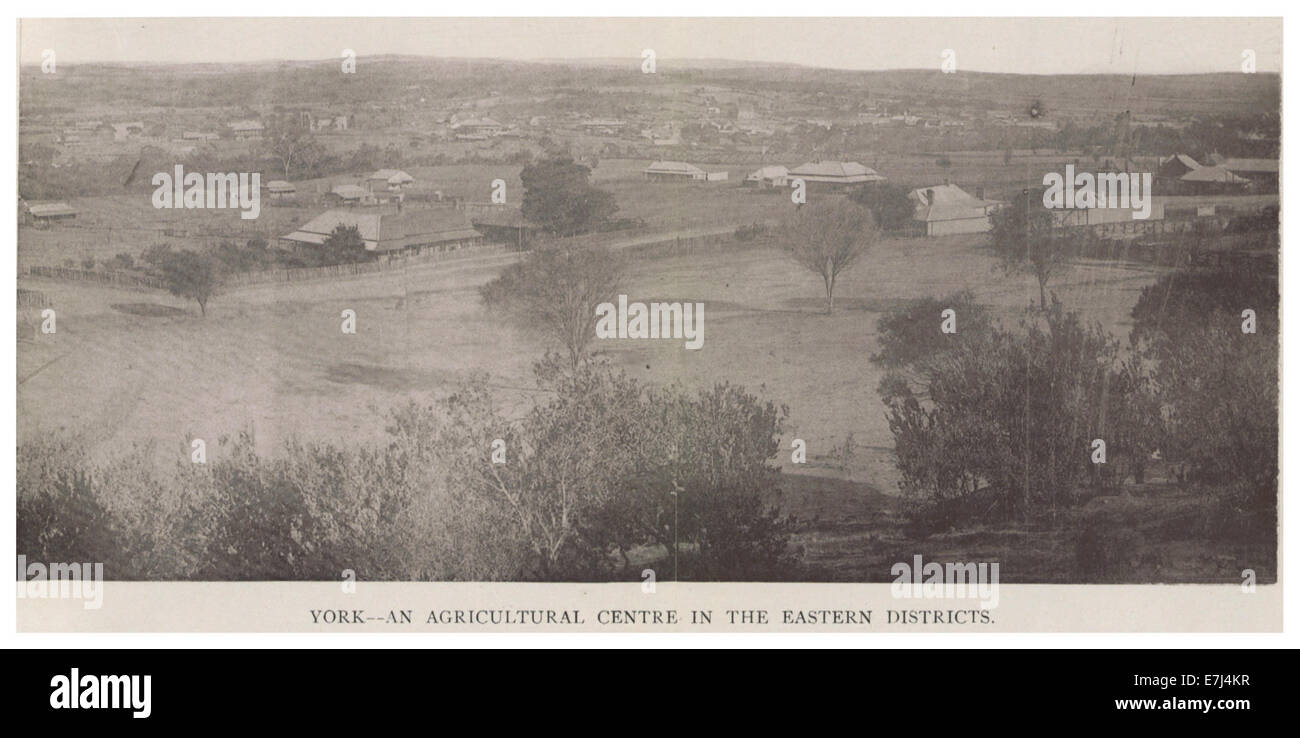 A 1892 map of York, Western Australia, showing the town’s layout and ...