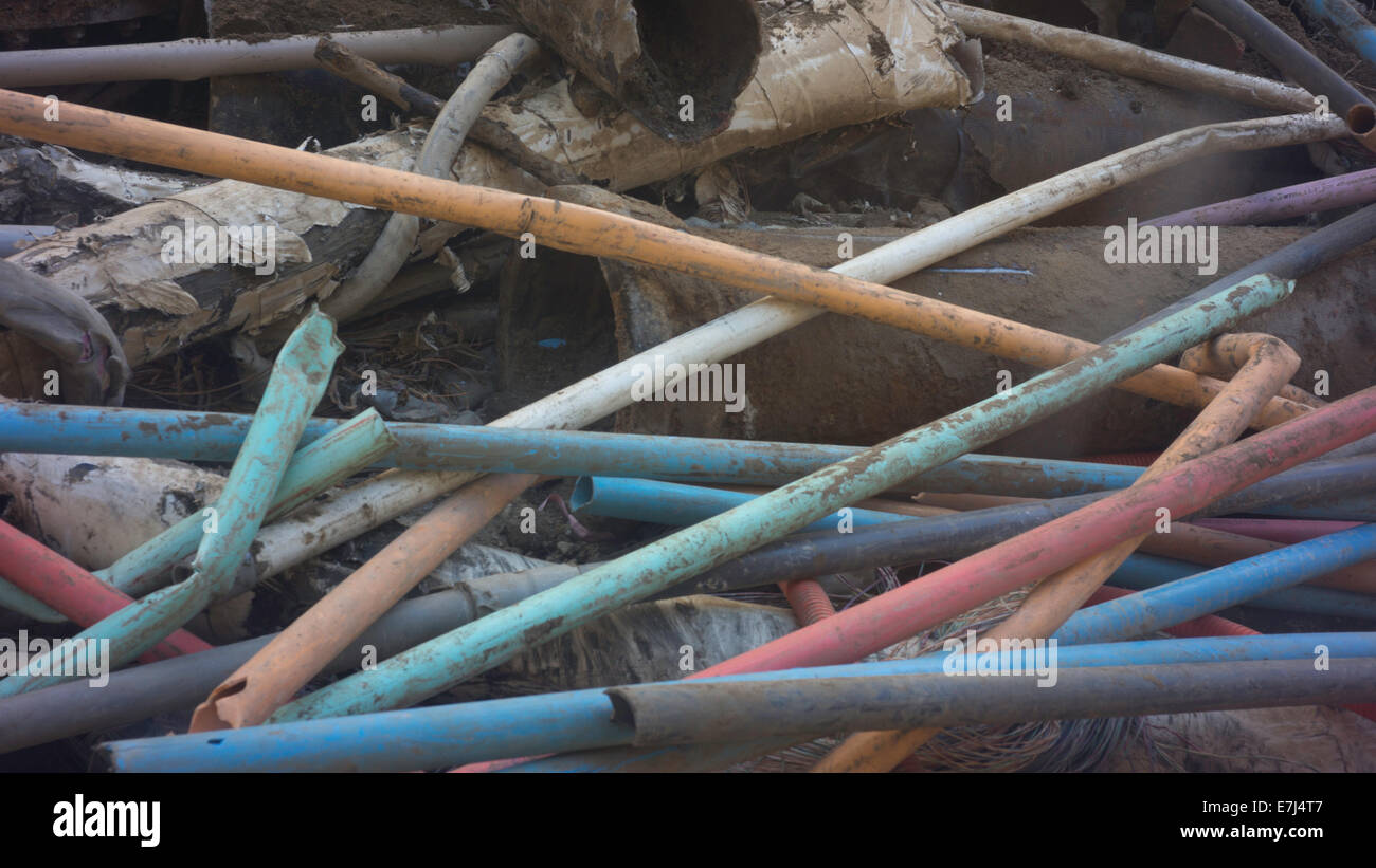 Rubble pipes hi-res stock photography and images - Alamy