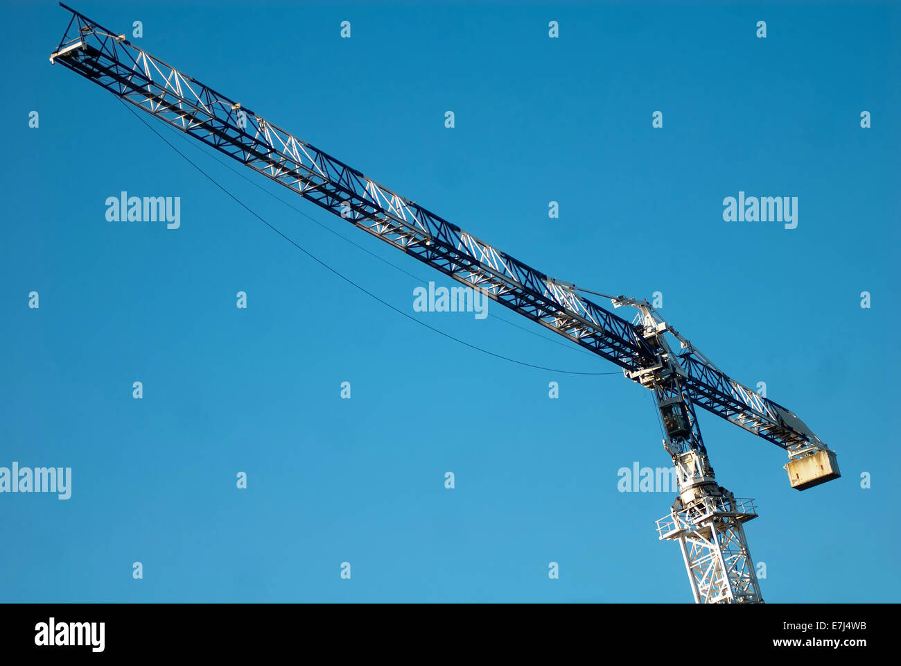 Blue and white striped crane Stock Photo - Alamy
