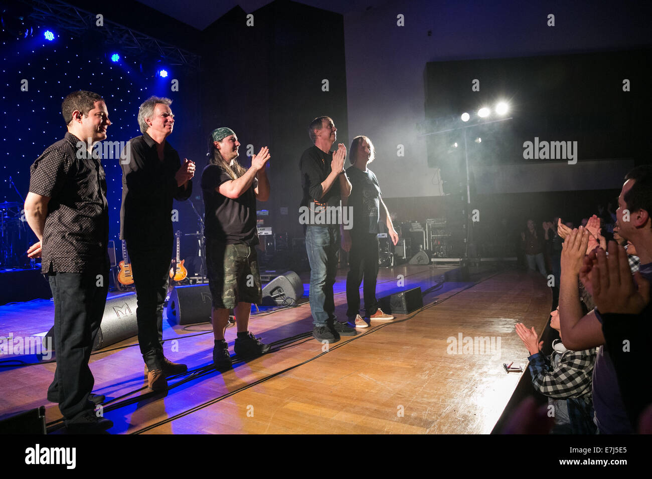 Rock band Camel performing live on stage at Aula Magna Where: Lisbon ...